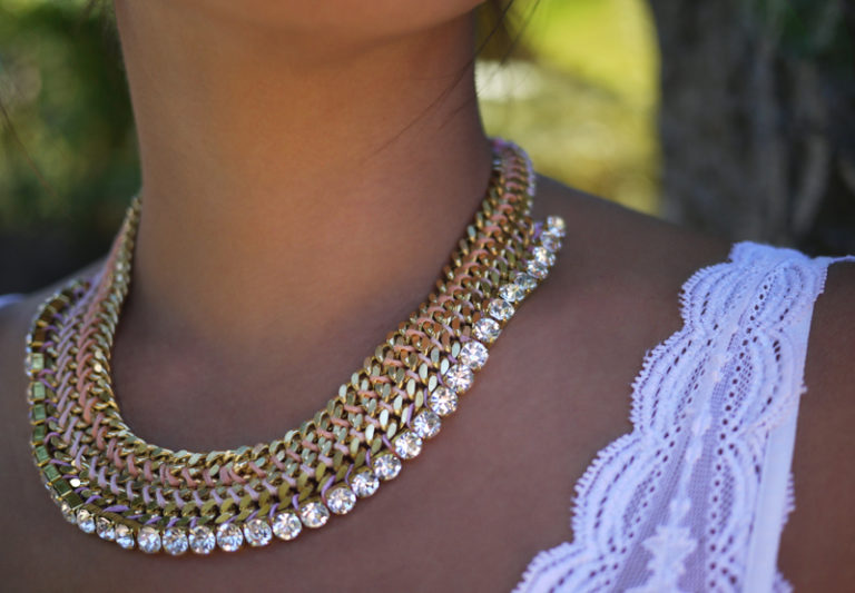 DIY Woven Chain Collar Necklace – Honestly WTF