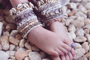 DIY Shell Embellished Ankle Cuffs – Honestly WTF