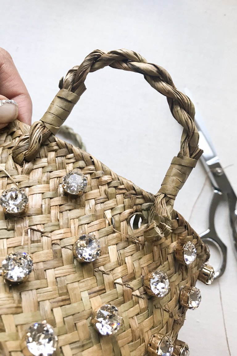 DIY Crystal Studded Straw Bag – Honestly WTF
