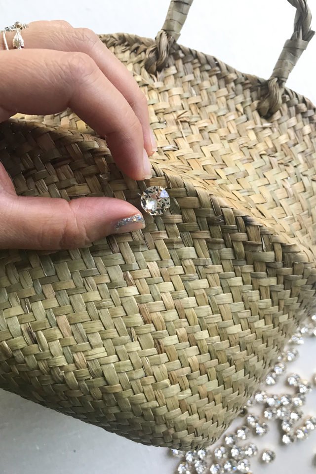 DIY Crystal Studded Straw Bag – Honestly WTF