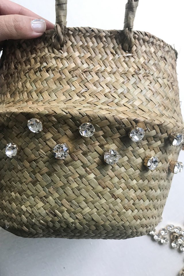 DIY Crystal Studded Straw Bag – Honestly WTF