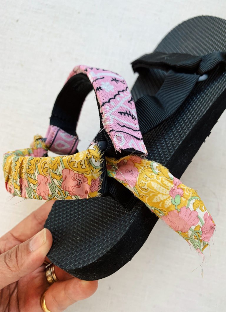 DIY Fabric Wrapped Teva Sandals – Honestly WTF